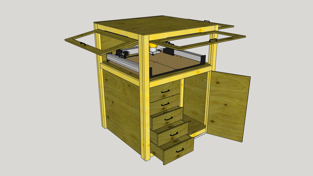 CNC Enclosure 3D Plan – Polar Beaver Woodworking